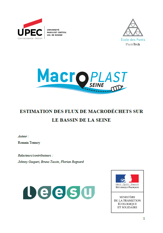 Flux de macrodéchets en Seine - GIP Seine-Aval